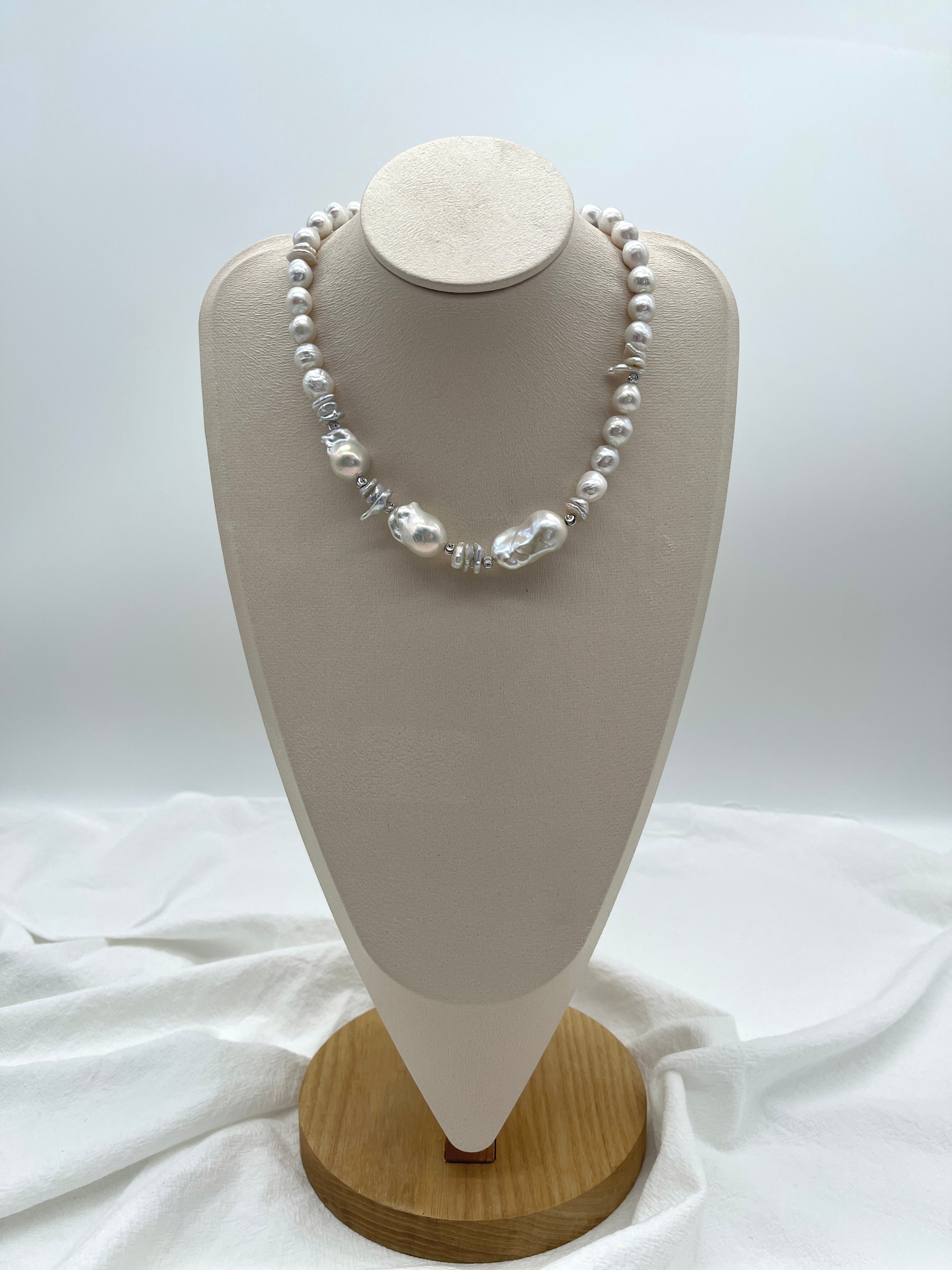 Large Baroque Pearl Necklace: Baroque Pearls & Keshi Pearls Design - MOYZ